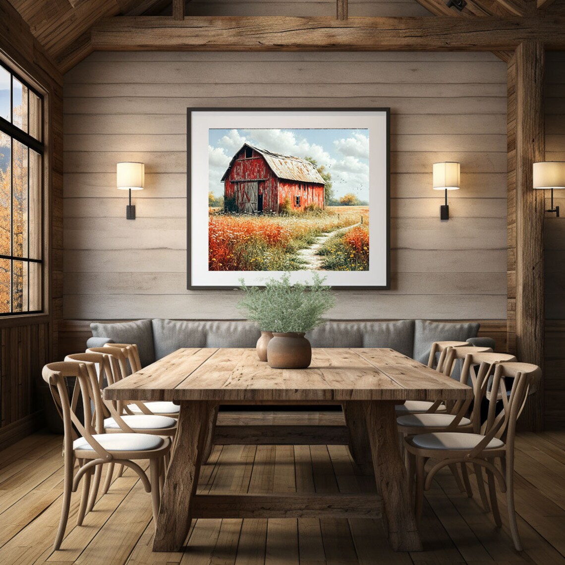 Rustic Barn Print Wall Décor Farm Print Vintage Farming Printable ...