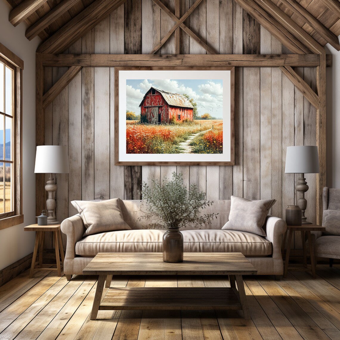 Rustic Barn Print Wall Décor Farm Print Vintage Farming Printable ...