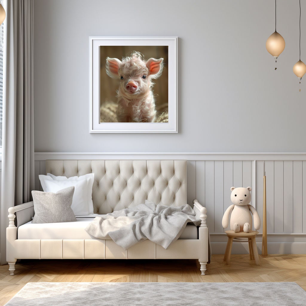 Baby Pigs Print Piglets Wall Décor Pink Piglets Print Piggies Art Baby ...