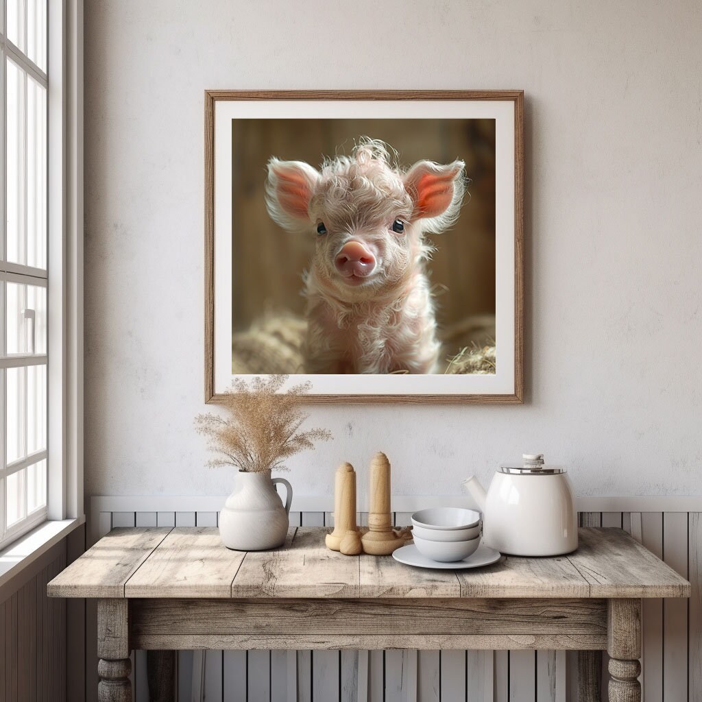 Baby Pigs Print Piglets Wall Décor Pink Piglets Print Piggies Art Baby ...