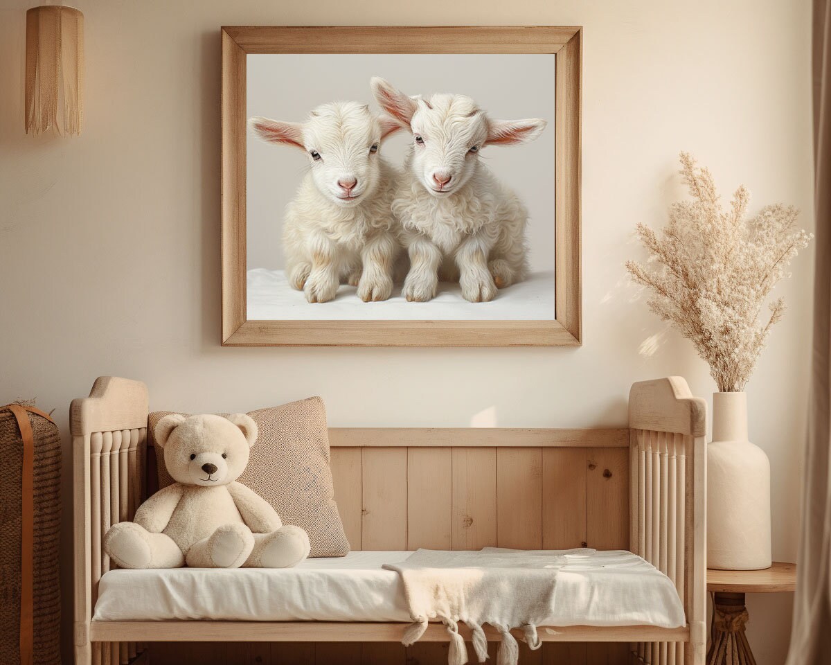 Baby Goats Print Goats Wall Decor Billy Goat Printable Baby Kids Art ...