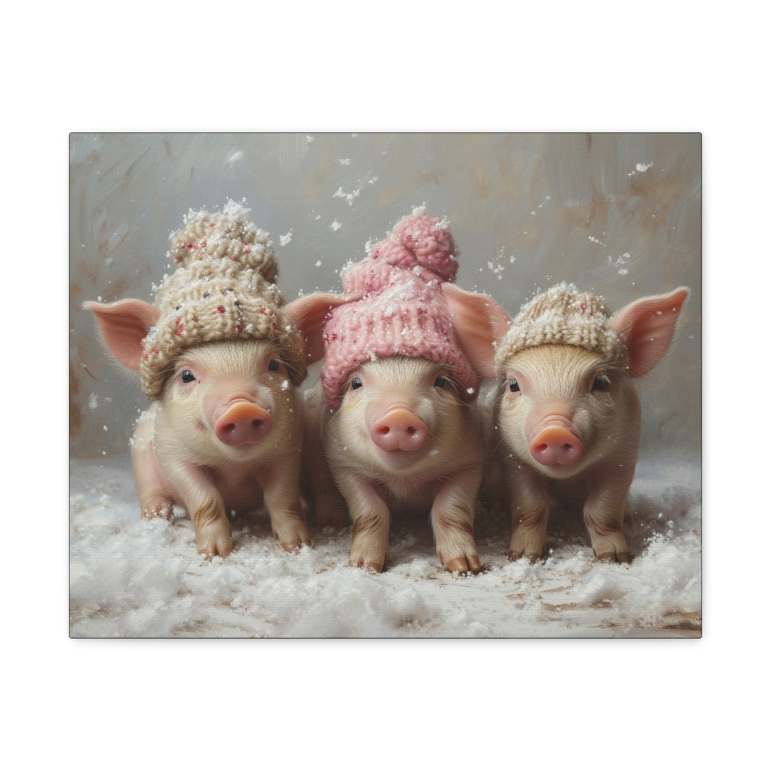 Baby Pigs Print Piglets Wall Décor Pink Piglets Print Piggies Art Baby ...