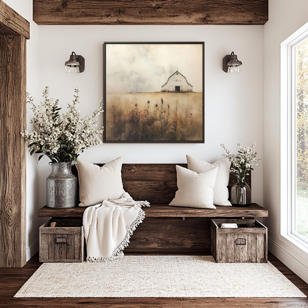 Rustic Barn Art Farmhouse Display Country Home Rural Decor Vintage ...