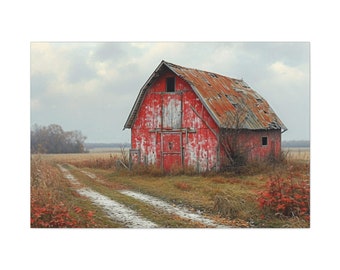 Rustic Barn Print Wall Décor Barn Print Farm Print Vintage Farm ...