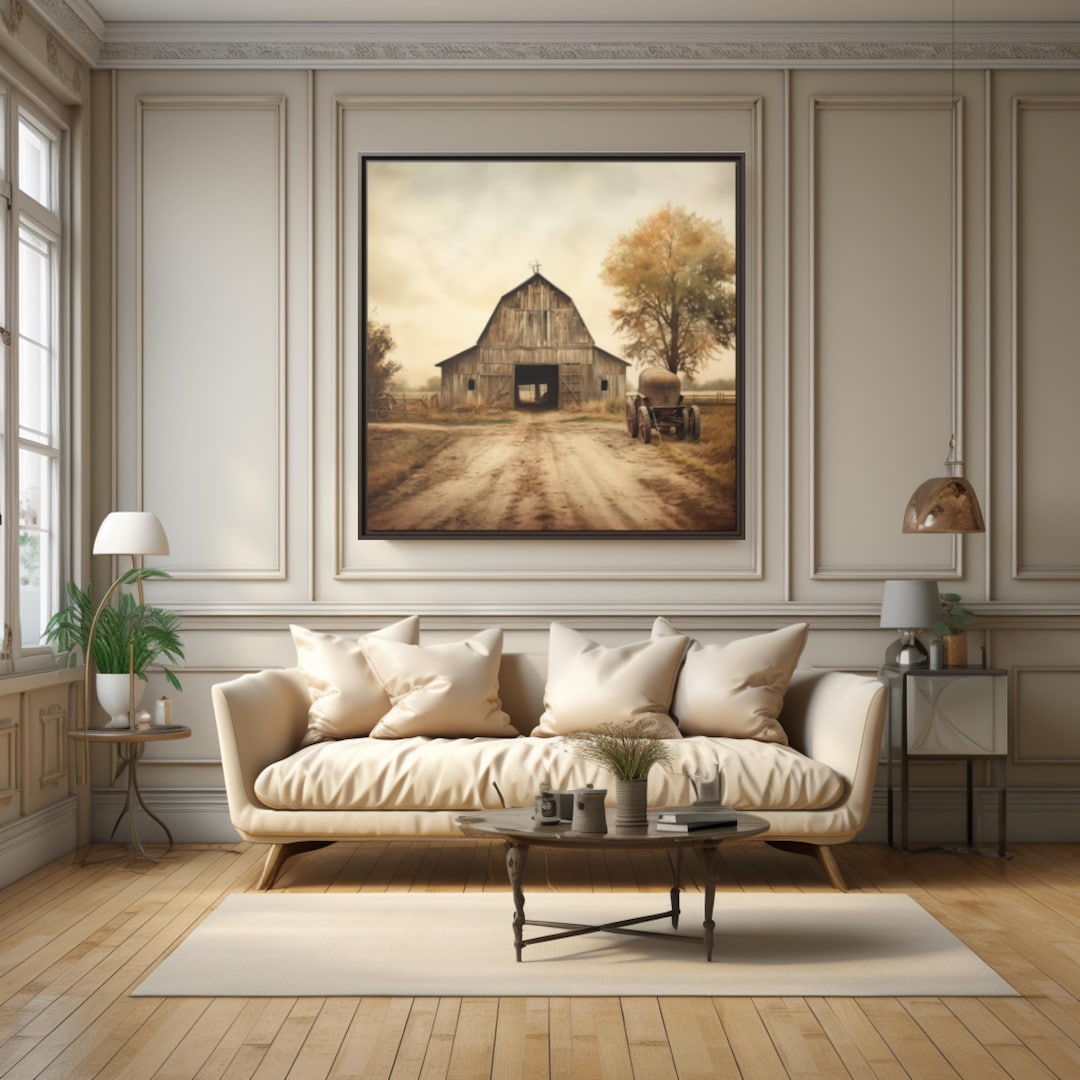 Framed Farmhouse Art Wall Decor Country Home Wall Accent Piece ...