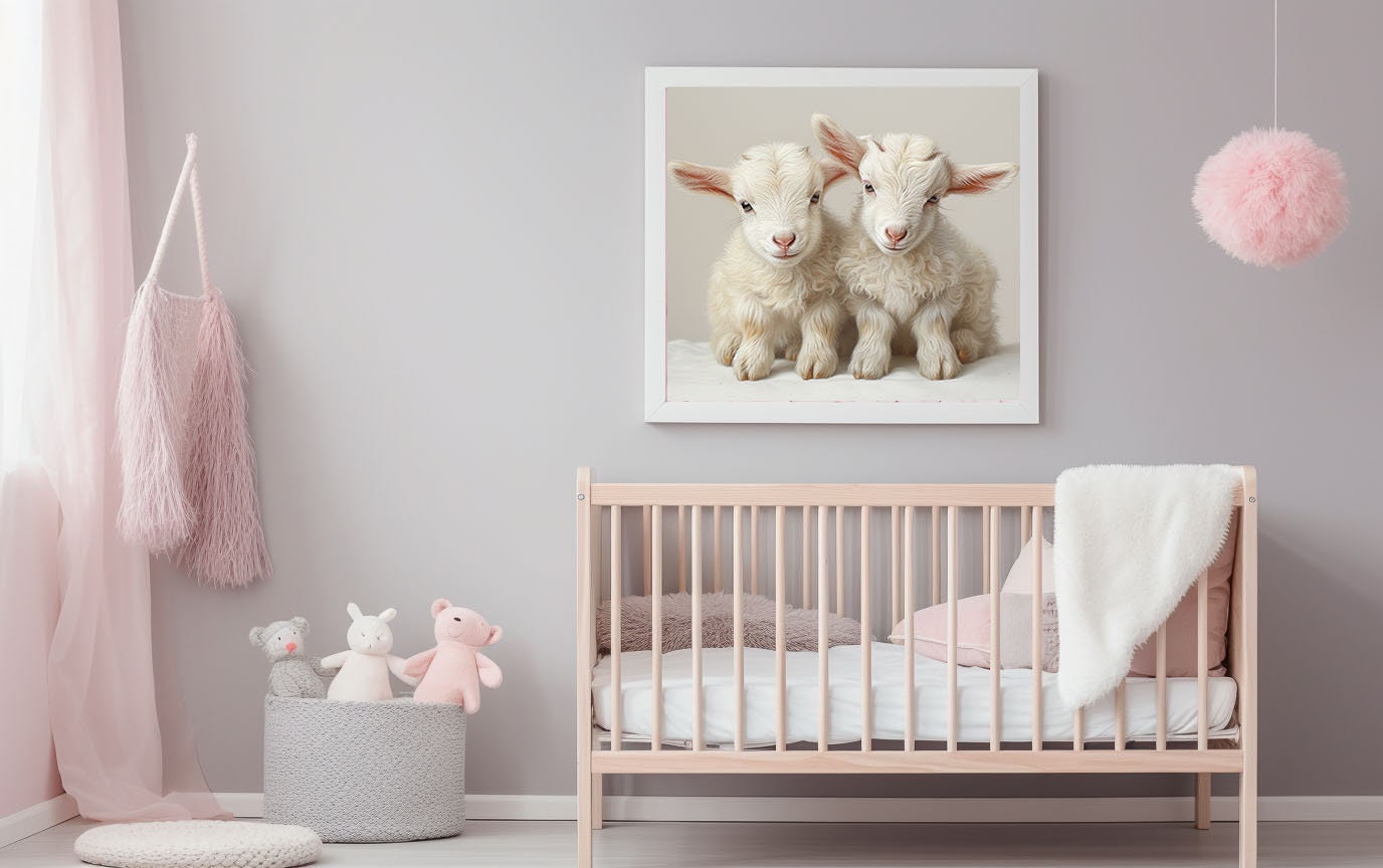 Baby Goats Print Goats Wall Decor Billy Goat Printable Baby Kids Art ...