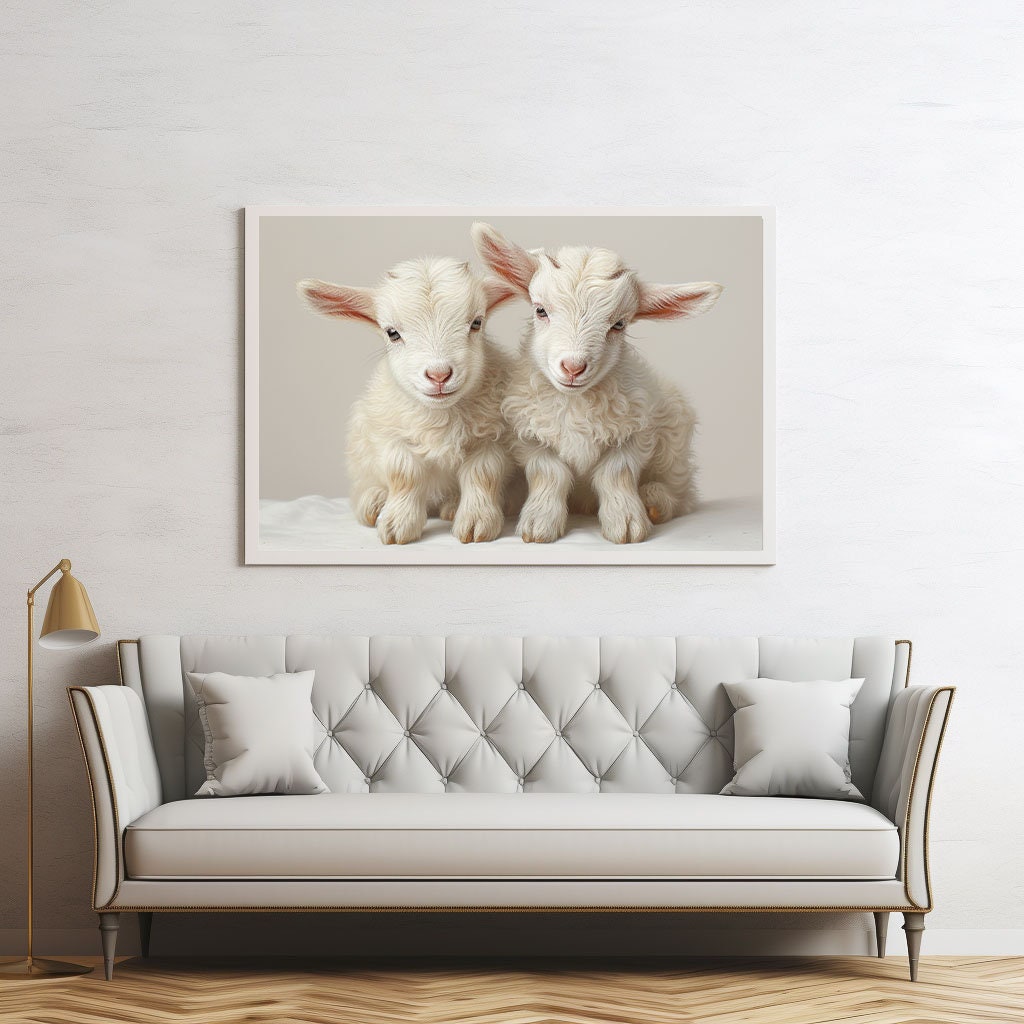 Baby Goats Print Goats Wall Decor Billy Goat Printable Baby Kids Art ...