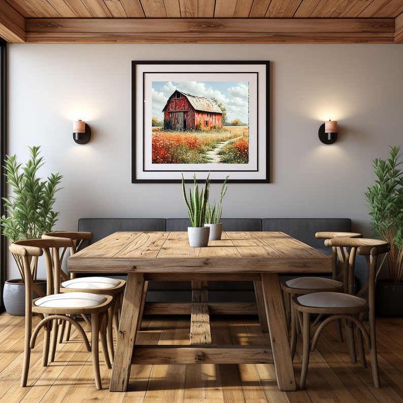 Rustic Barn Print Wall Décor Farm Print Vintage Farming Printable ...