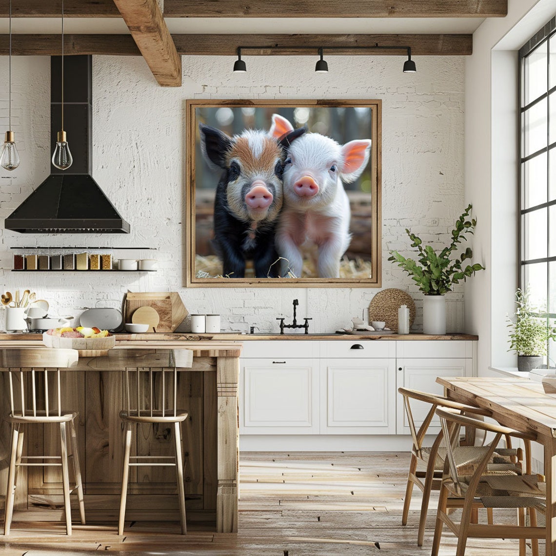 Baby Pigs Print Piglets Wall Décor Pink Piglets Print Piggies Art Baby ...