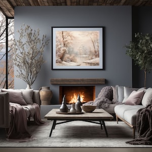 Winter Landscape Wall Décor Winter Print Winter Printable Winter Wall ...