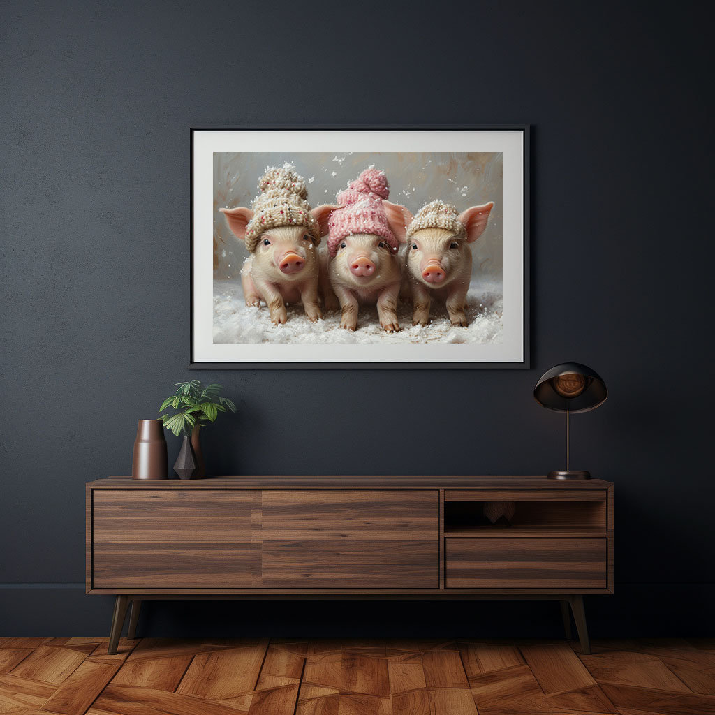 Baby Pigs Print Piglets Wall Décor Pink Piglets Print Piggies Art Baby ...