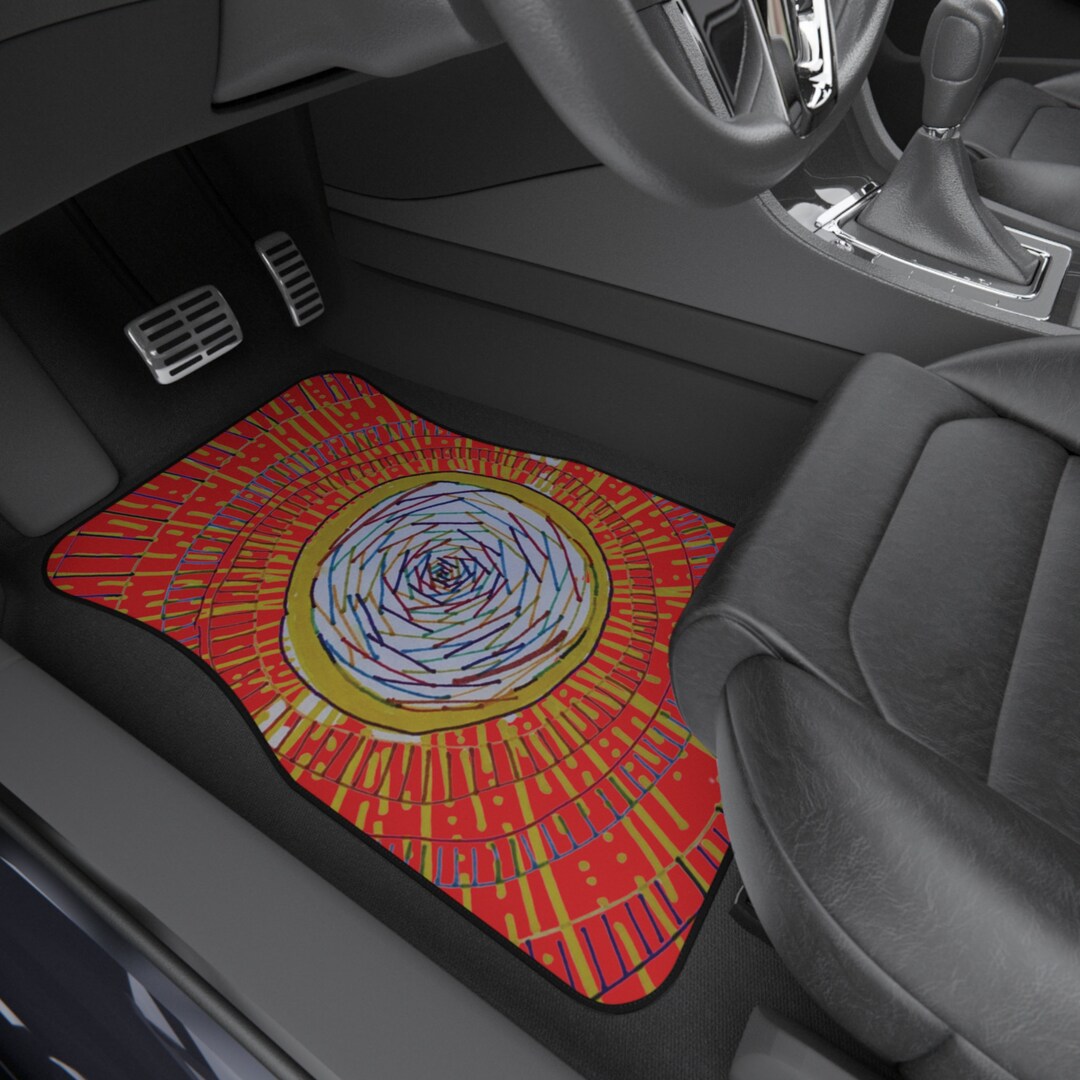 Dark Web/orange Car Mats set of 4 - Etsy