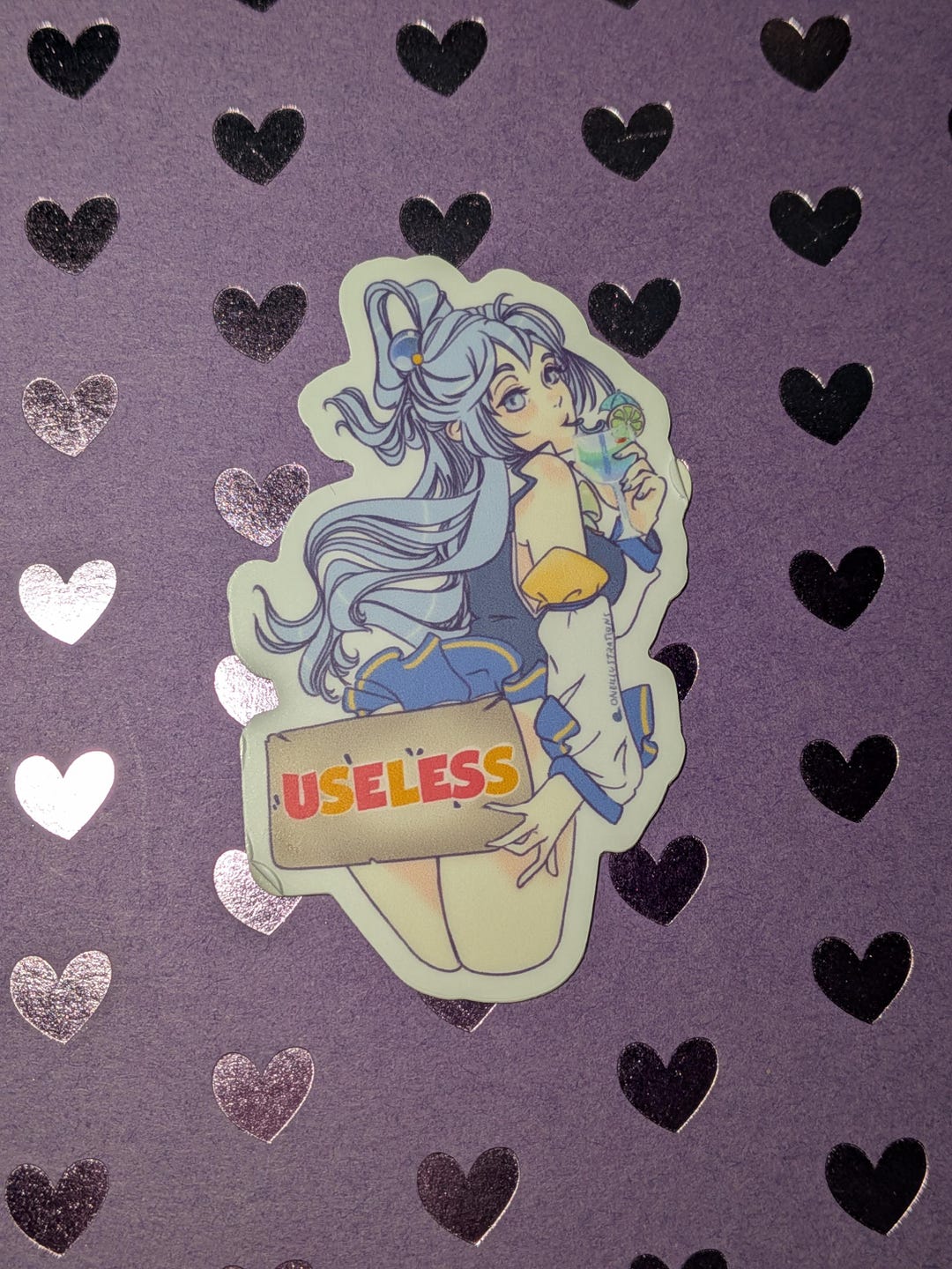Sticker of Aqua: Useless Goddess - Etsy