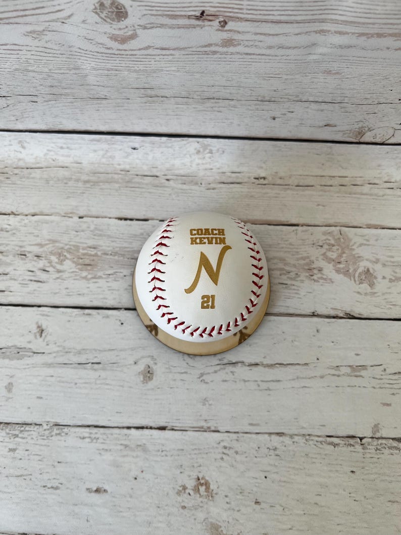 Baseball Stand Engraved Baseball Holder Baseball Accessory Baseball ...