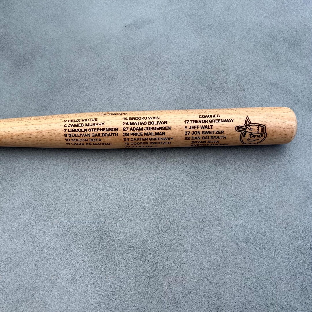 Engraved Baseball Bat Coach Gift Roster | Baseball Team Gift | Engraved ...