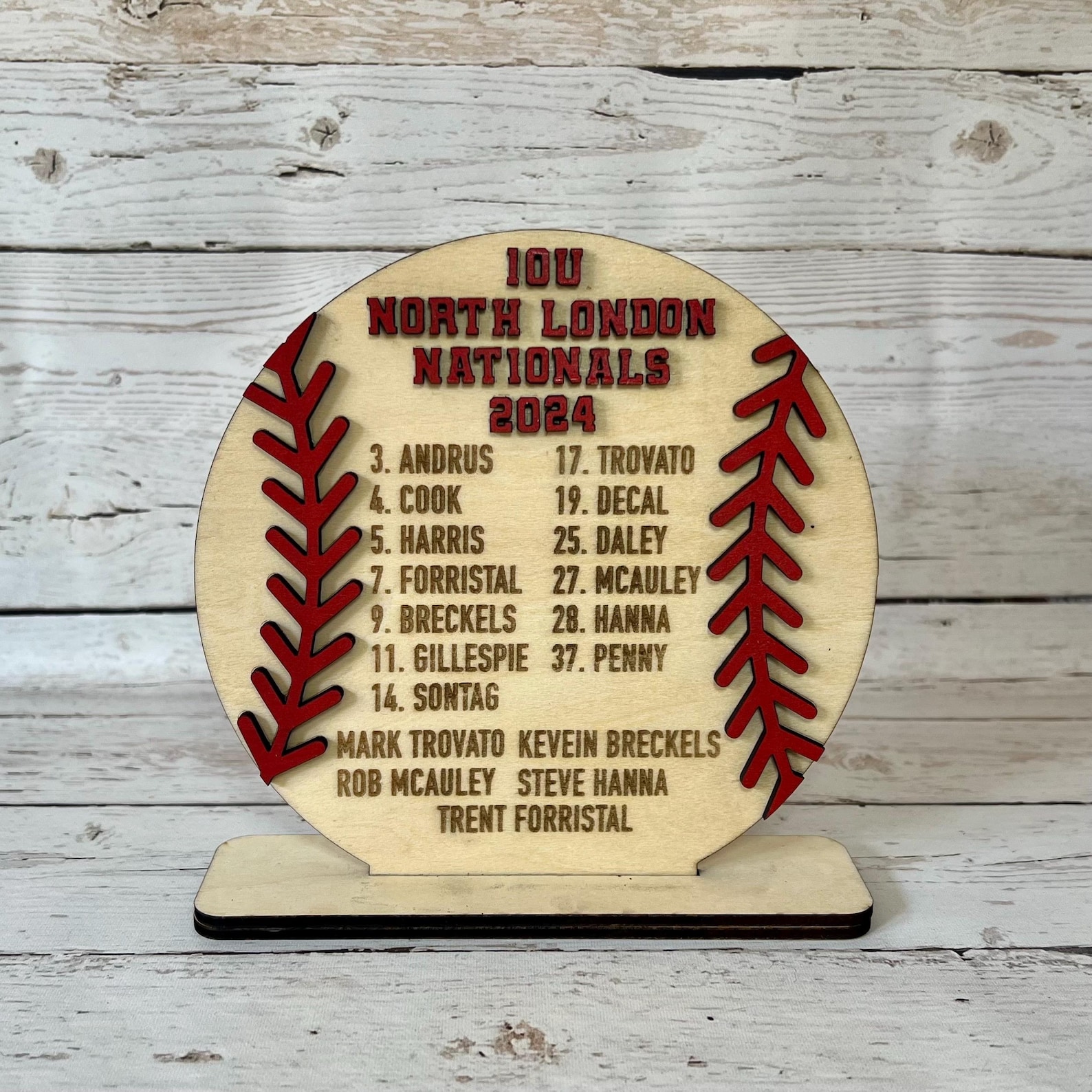 Baseball Coaches Gift Roster Sign | Softball Coaches Gift | End of ...