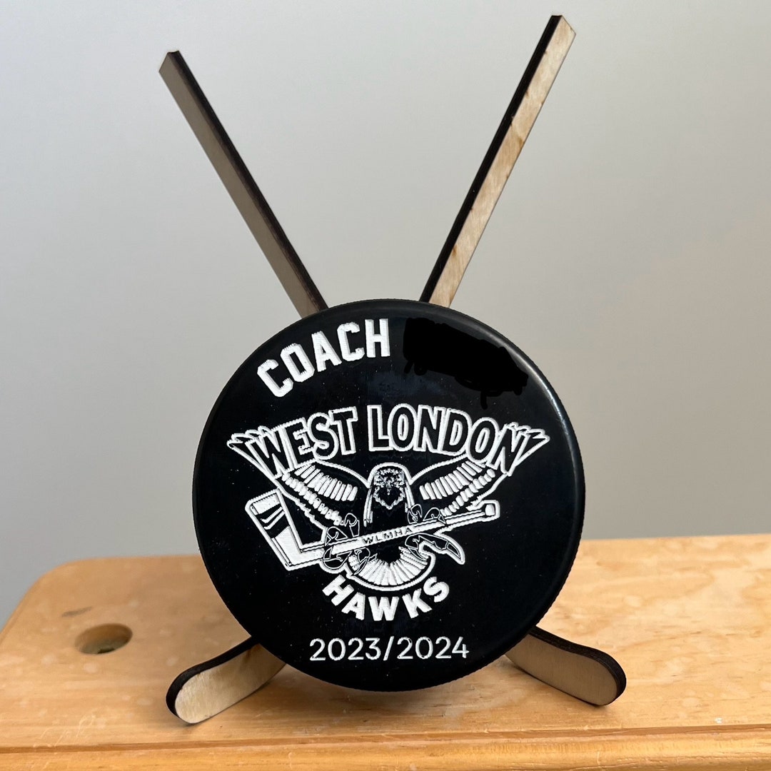 Hockey Coach Laser Engraved Custom Puck Coach Gift End of Year Gift ...