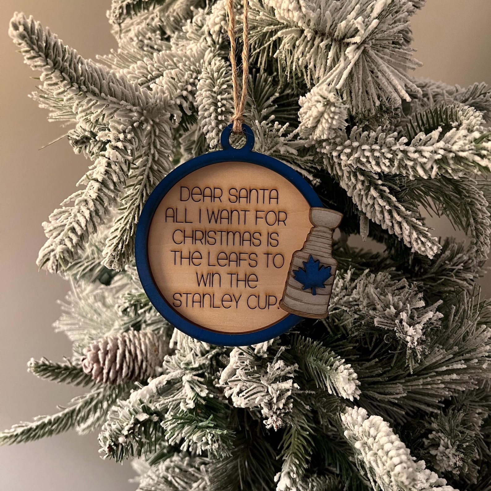 Maple Leafs Christmas Ornament | Hockey Gift | Stocking Stuffer for ...