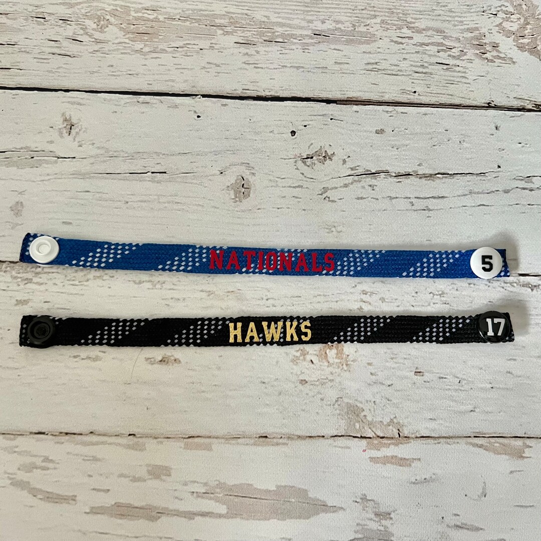 Hockey Lace TEAM & NUMBER Bracelet | Hockey Team Gift | Hockey ...