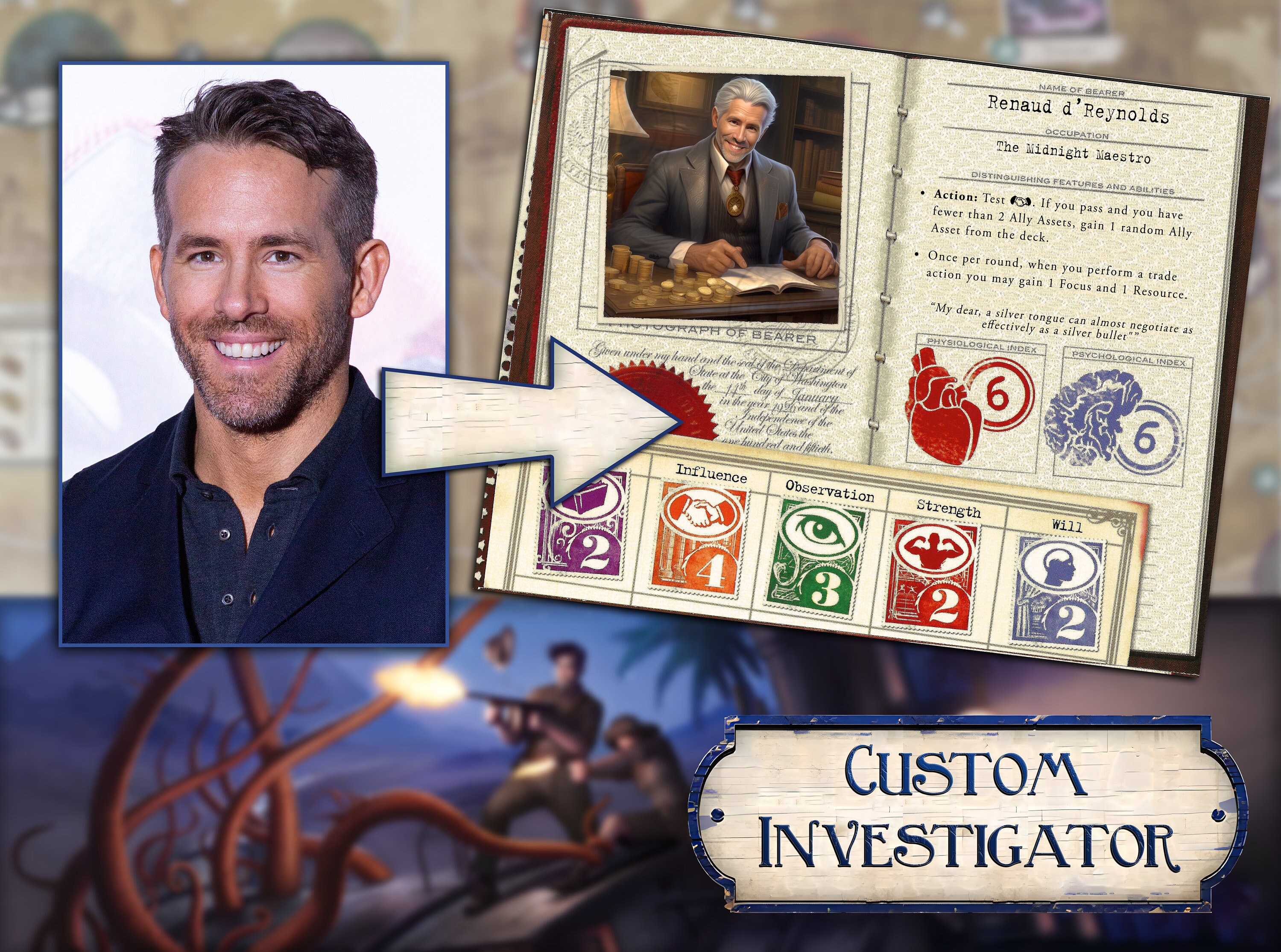 Custom Investigator for Eldritch Horror - Etsy