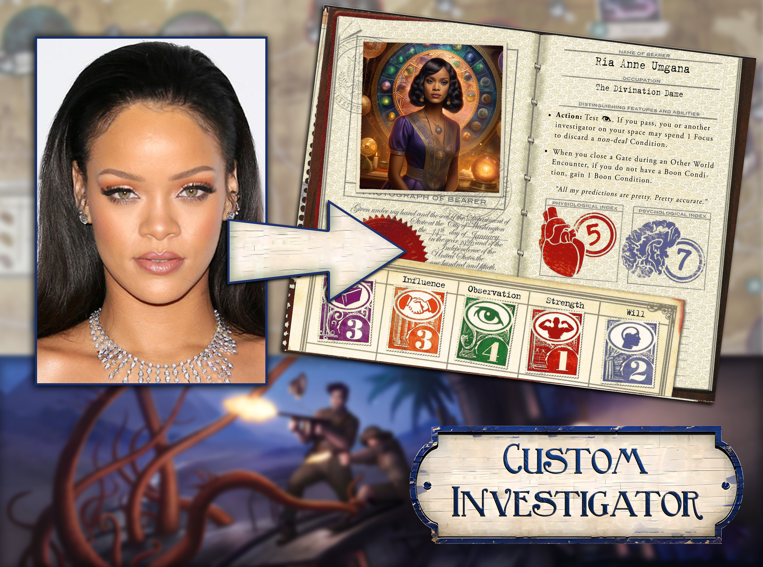 Custom Investigator for Eldritch Horror - Etsy