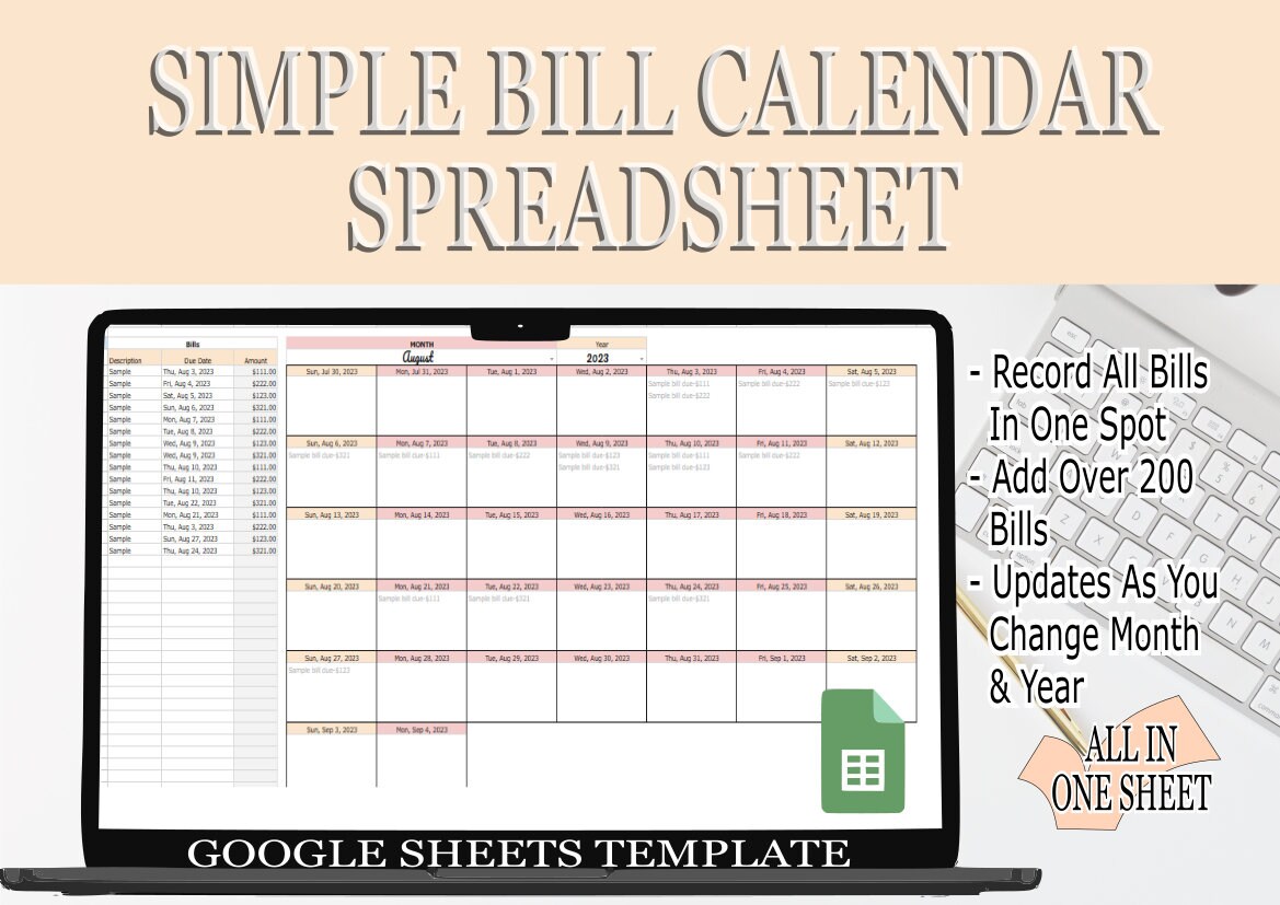 Google Sheets Budget, Bill Tracker, Expense Tracker, Paycheck Budget ...