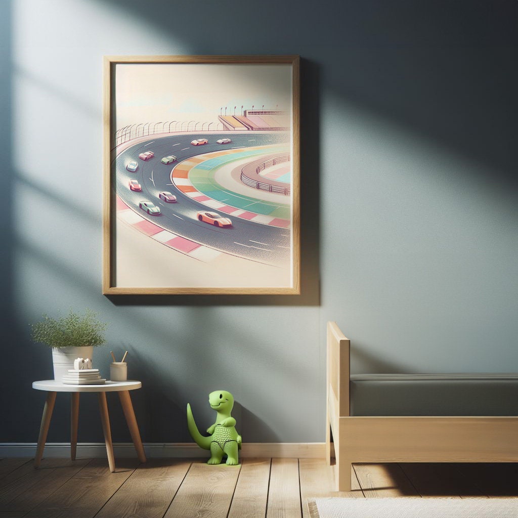 16 X 20 Print, Formula 1 Race Car Nursery Wall Art Print, F1 Race Track ...