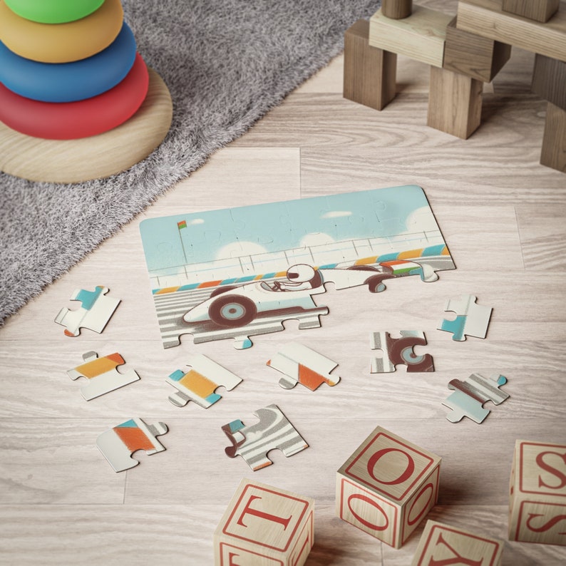 Racecar Driver Puzzle, F1 Race Track, Formula 1 Go Kart Racing, Pastel ...