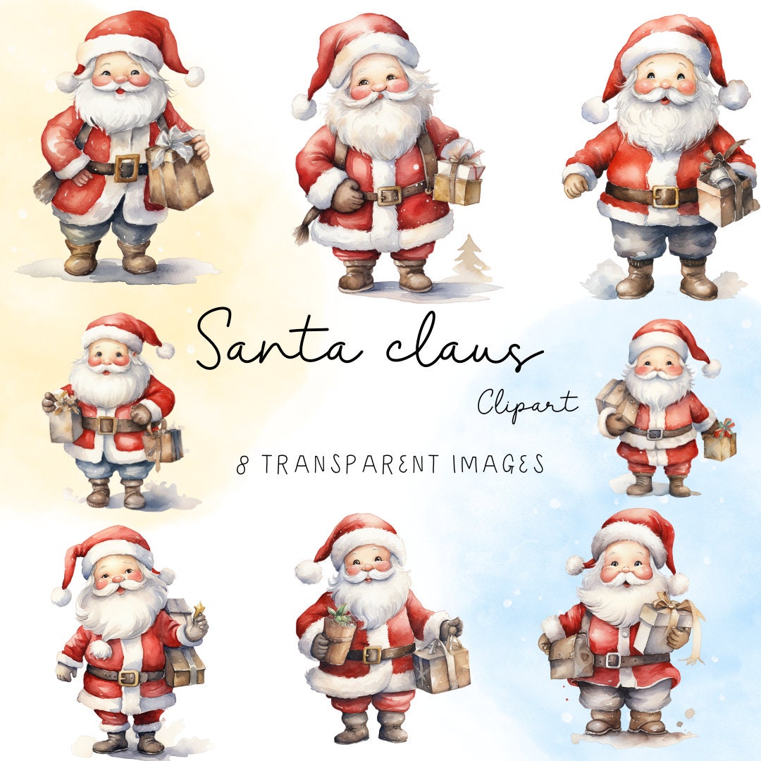 Christmas Clipart, Santa Claus Clipart, Christmas Santa PNG, Santa ...