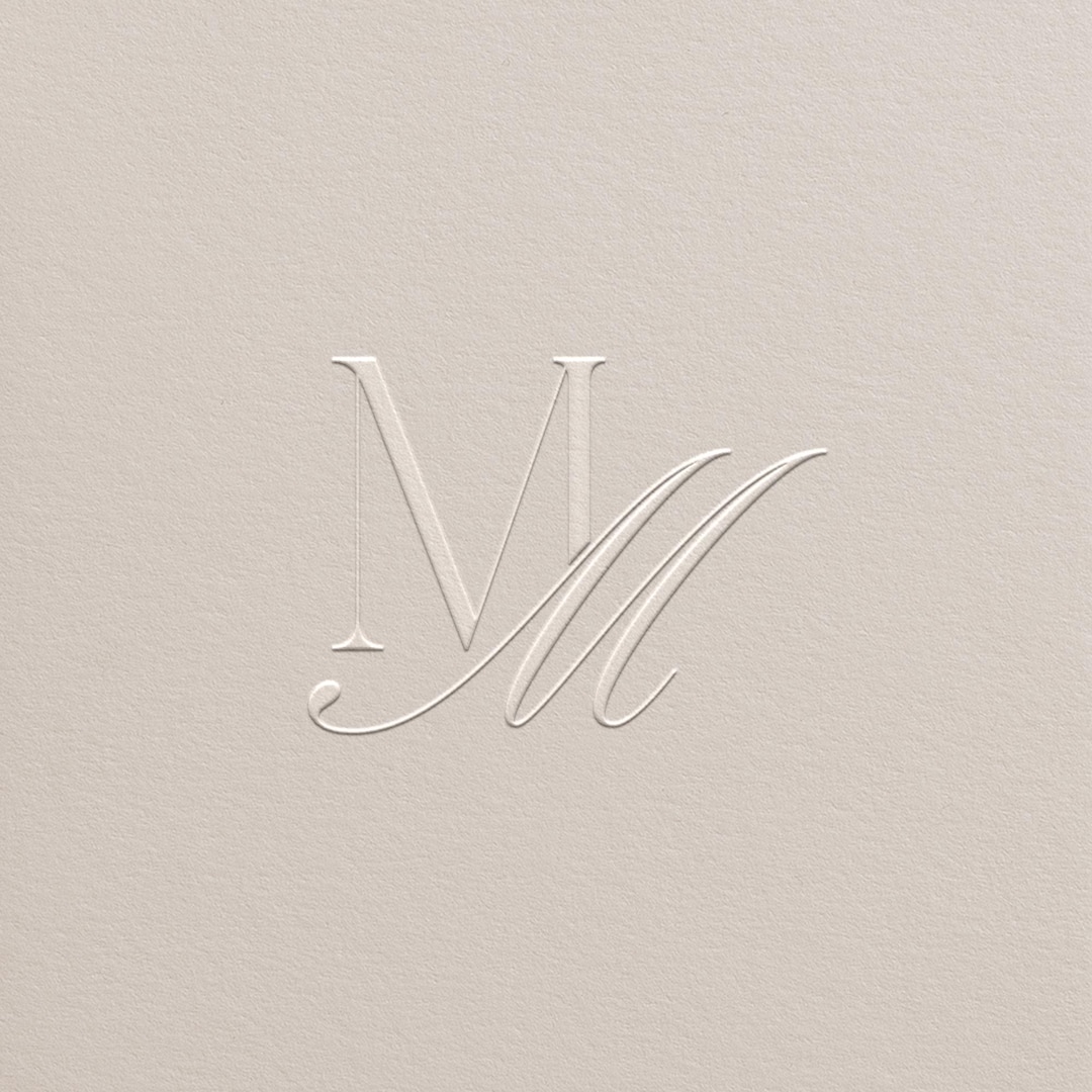 MM Luxury Couple Logo – Digital Wedding Monogram for Invitations ...