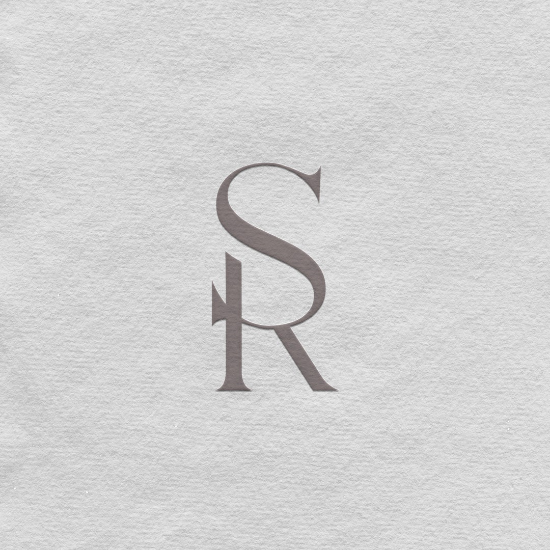 SR Wedding Monogram, Premade Wedding Logo, Wedding Invitation, Couple ...