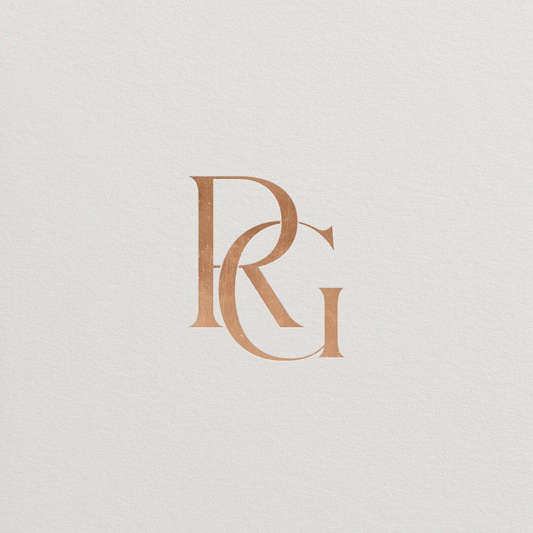 RG Wedding Monogram, Premade Wedding Logo, Wedding Invitation, Couple ...