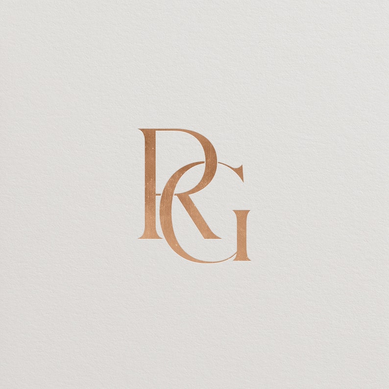 RG Wedding Monogram, Premade Wedding Logo, Wedding Invitation, Couple ...