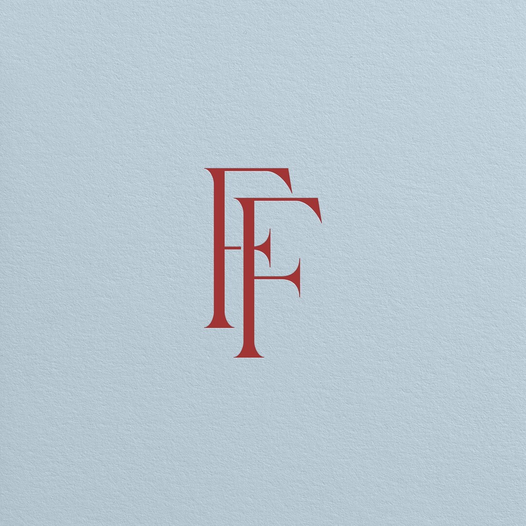 FF Wedding Monogram, Premade Wedding Logo, Wedding Invitation, Couple ...