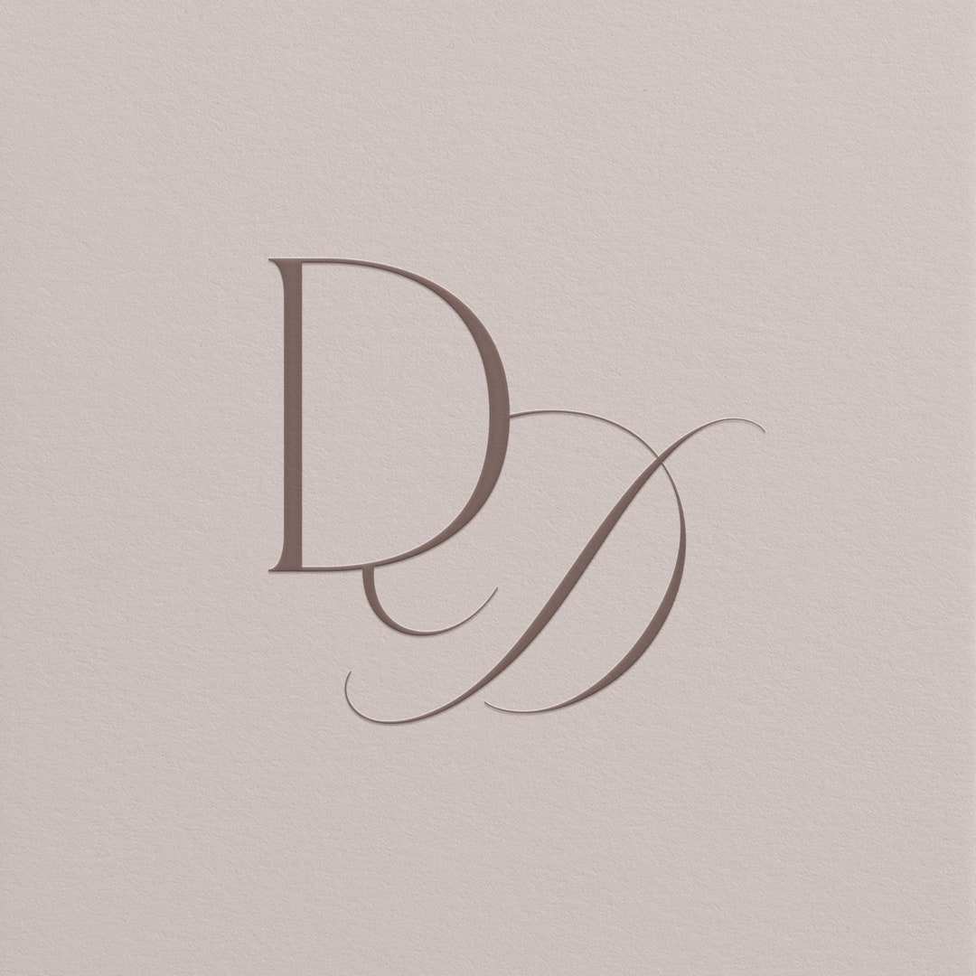 DD Wedding Monogram, Premade Wedding Logo, Wedding Invitation, Couple ...