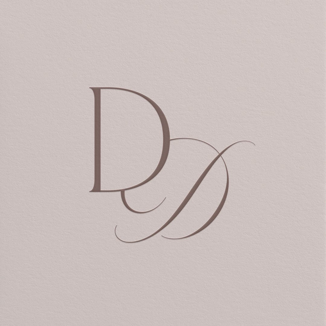 DD Wedding Monogram Logo Template, Editable Couple Initials Logo ...