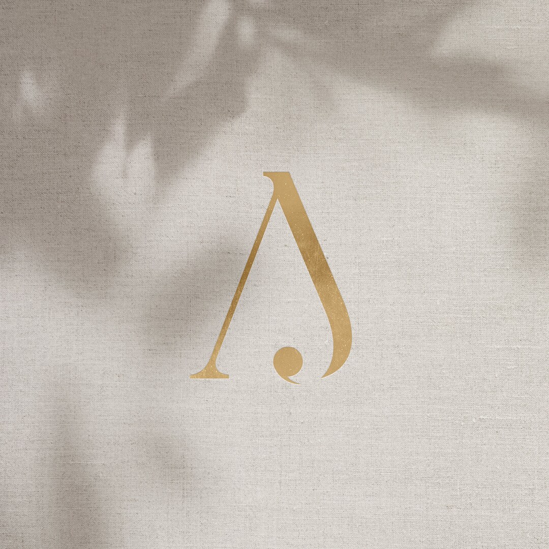 AJ Wedding Monogram, Premade Wedding Logo, Wedding Invitation, Couple ...