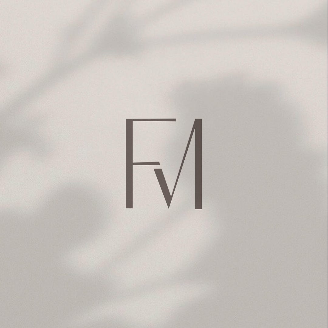 FM Wedding Monogram Template, Editable Couple Logo, Timeless Elegant ...