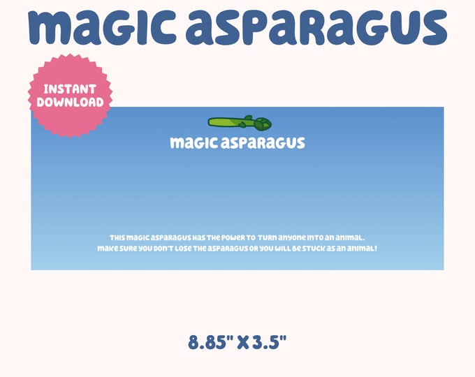 Magic Asparagus Wand Print Out Bluey Inspired - Etsy Canada