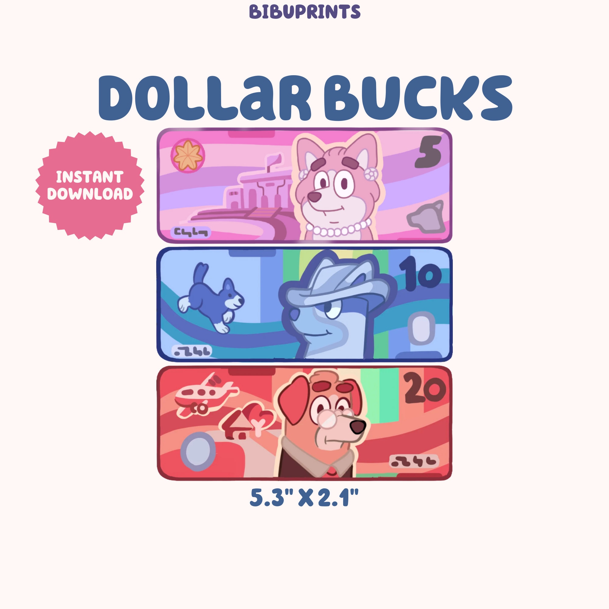 Dollar Bucks Party Favors Digital Download - Etsy