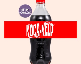 2-liter Koca Kelp Soda Under the Sea Luau Drink Bottle Labels Printable ...