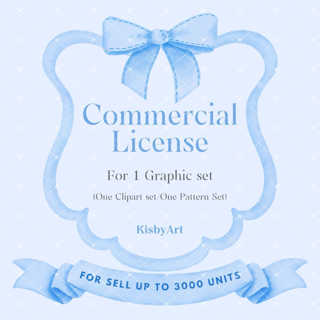 Commercial Use License for 1 Graphic Listing ( Clipart / Seamless ...