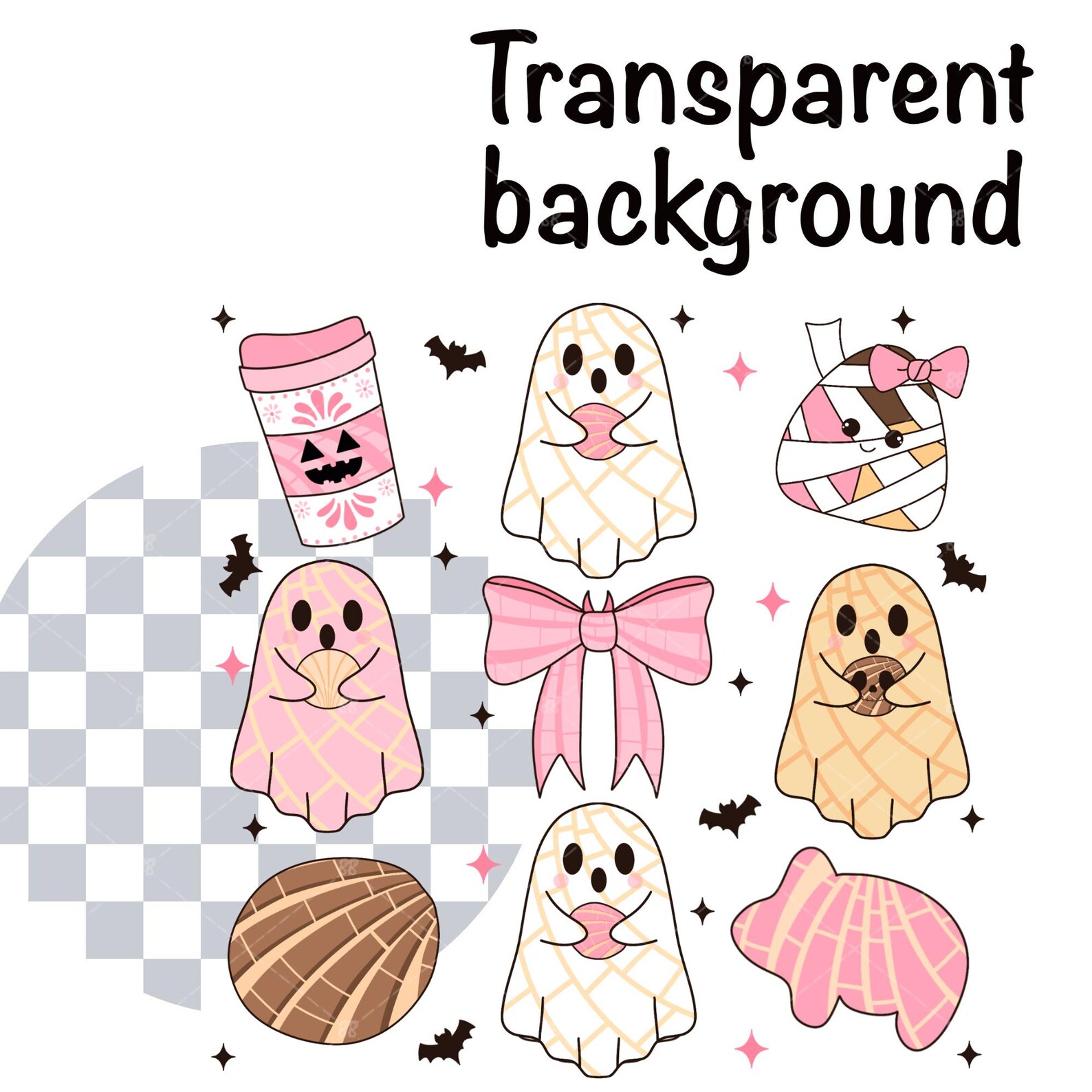 Conchas and Cucuys Png, Mexican Ghost Png, Spooky Conchas Png ...