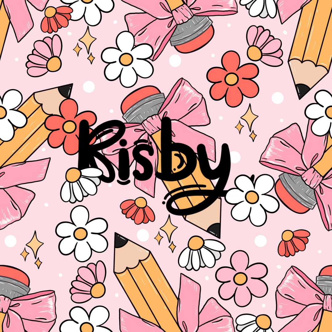 Cute Pencil Seamless Pattern Retro Back to School Seamless File Pencil ...