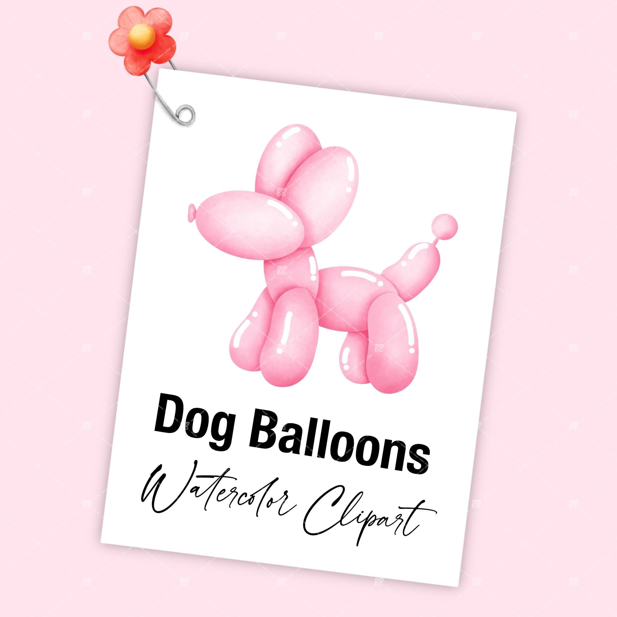 Balloon Animal PNG Clipart, Dog Balloons, Baby Shower Clipart, Birthday ...