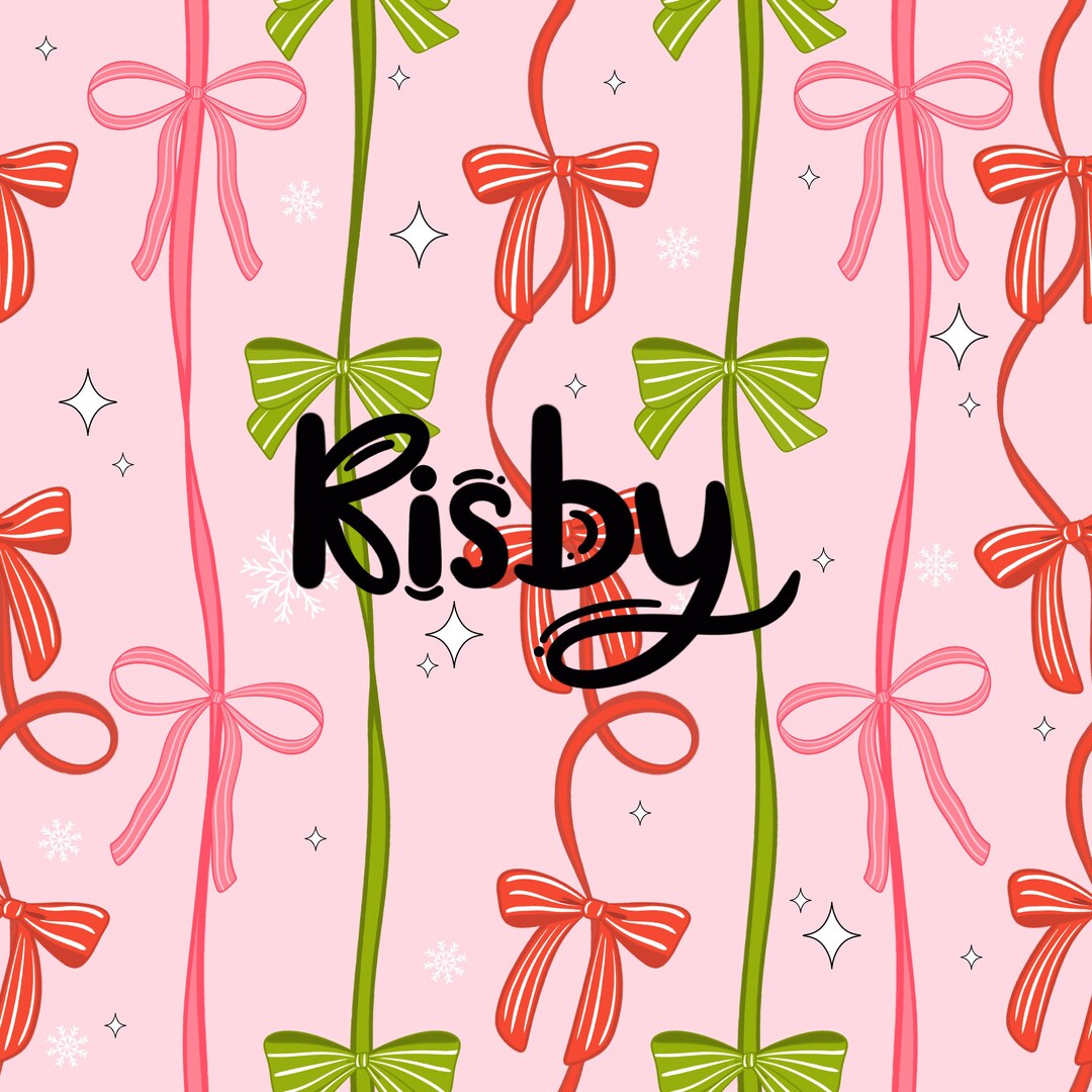 Coquette Christmas Bows Seamless Pattern Ribbon Stripes Seamless File ...
