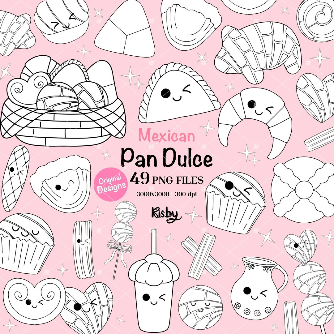 Mexican Conchas Digital Stamps Concha Clipart Mexican Sweet Bread ...