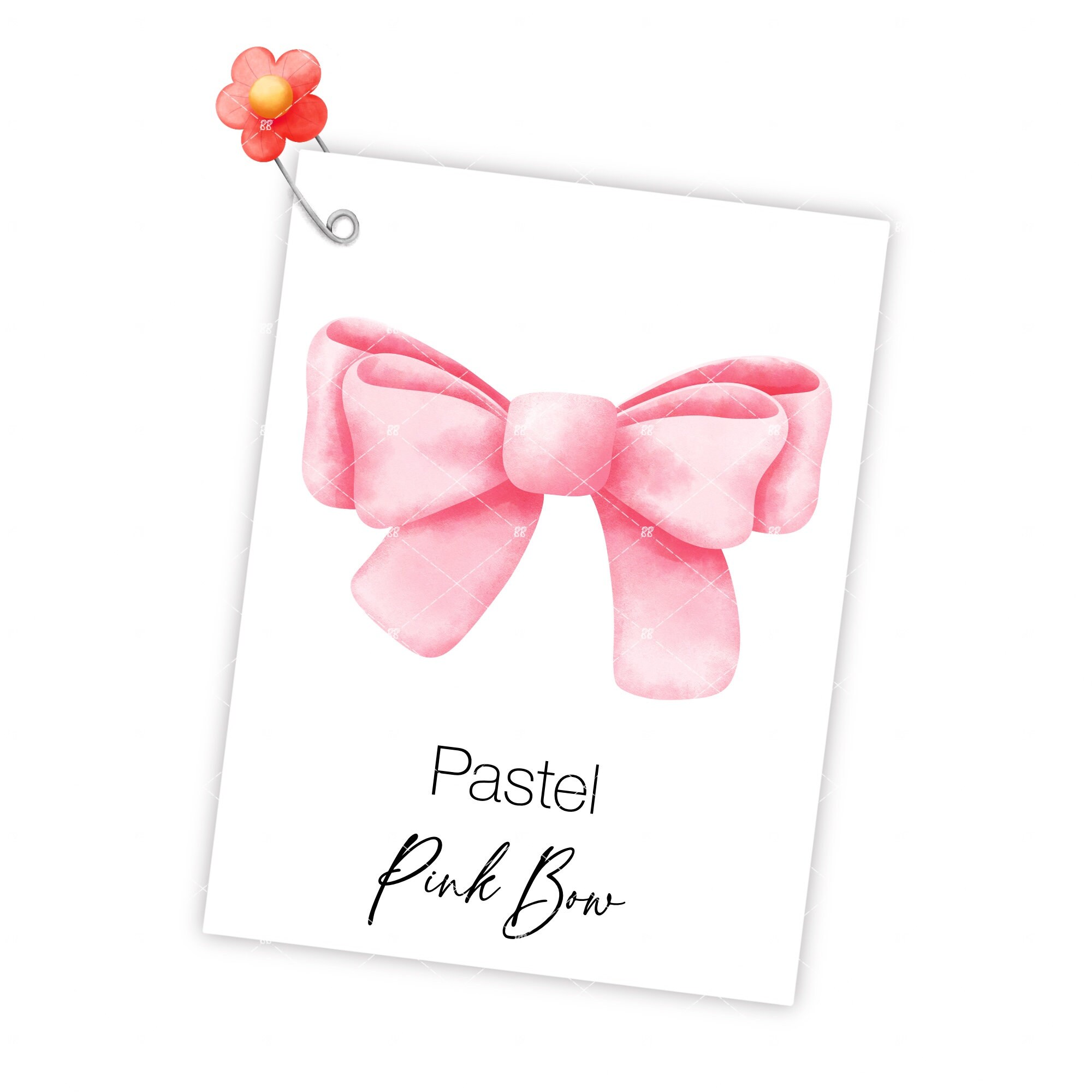 Pastel Pink Watercolor Bows Clipart, Coquette Ribbon Bow, Pink Bow ...