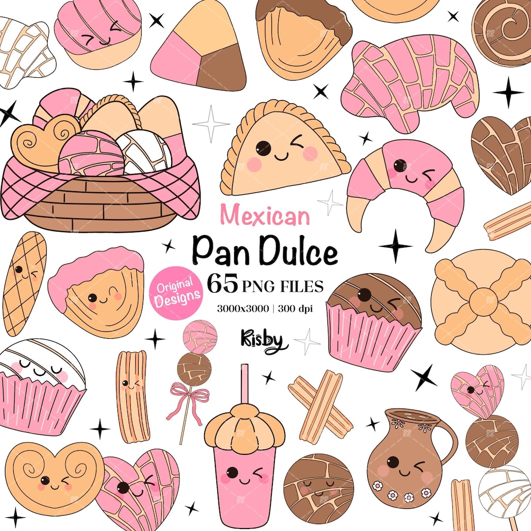 Mexican Pan Dulce Png Groovy Retro Mexican Conchas Png Mexican Sweet ...