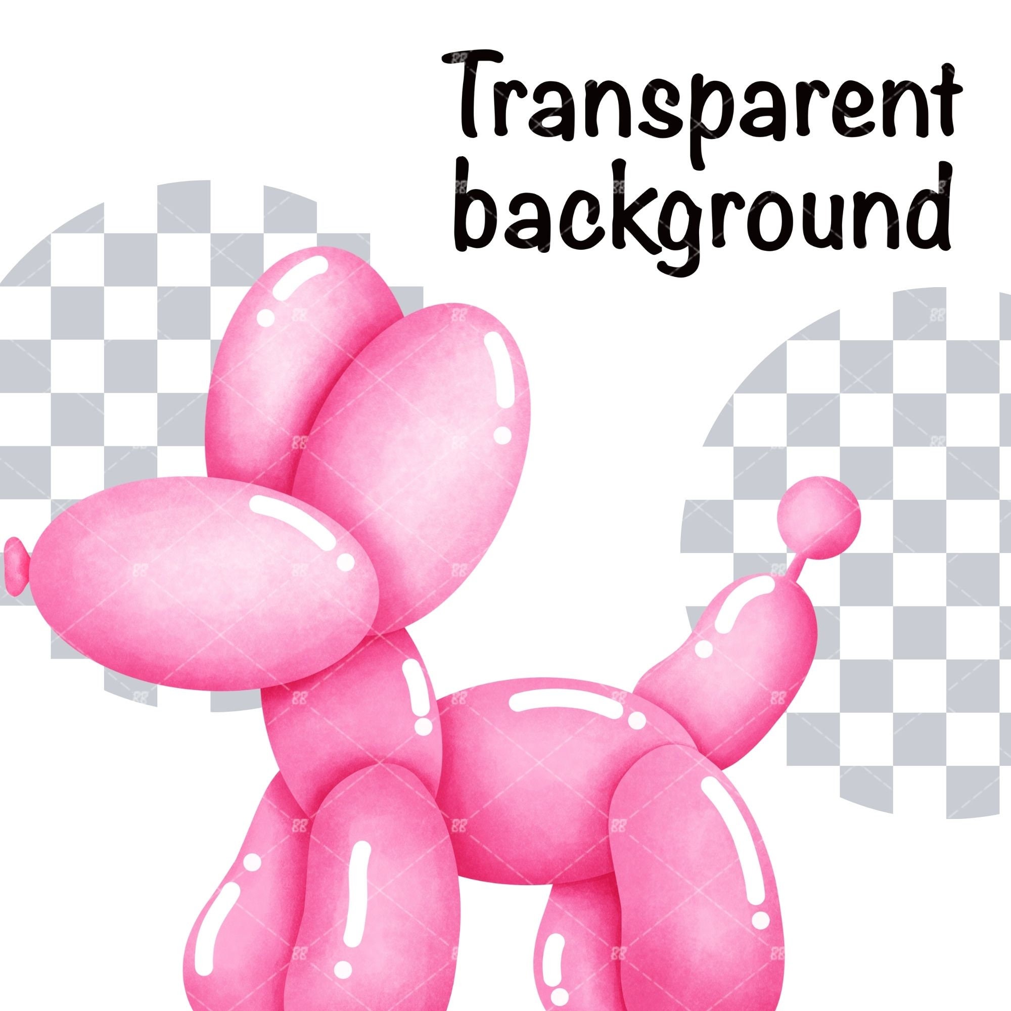 Balloon Animal PNG Clipart, Dog Balloons, Baby Shower Clipart, Birthday ...